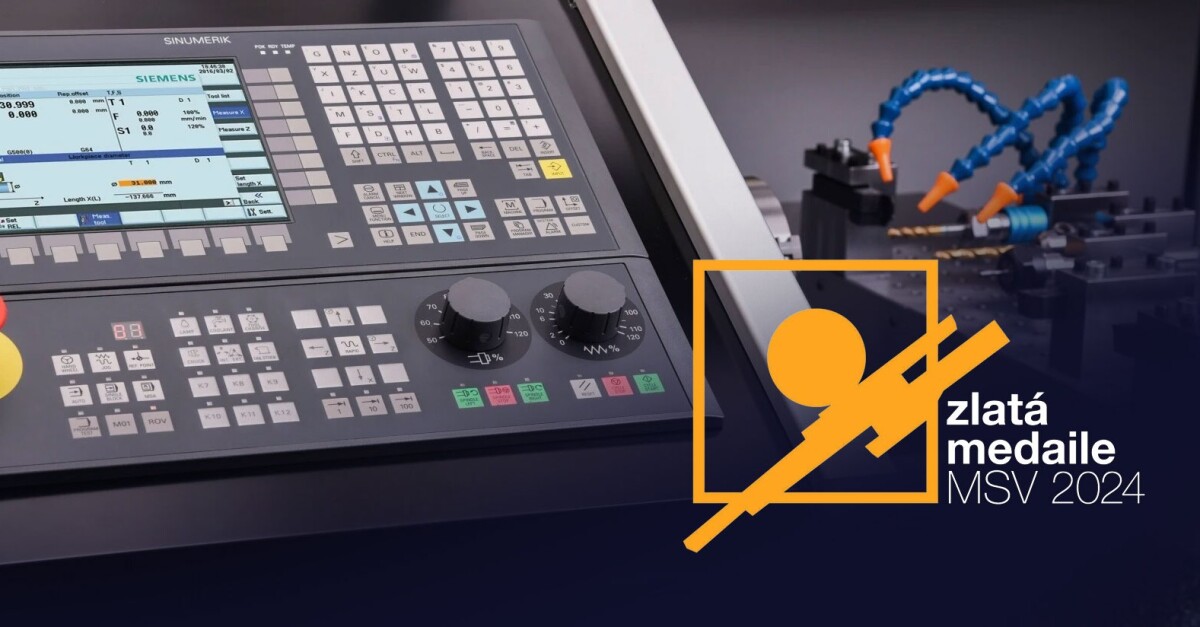 Zlatá medaile MSV 2024 pro soustruh DynaTurn 102 CNC s řídicím systémem Sinumerik 828D - Tiskové ...